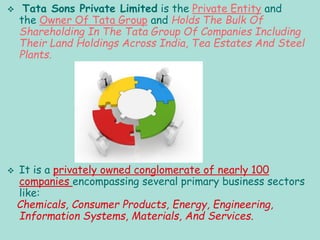 SWOT Analysis of Tata | PPTX