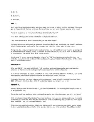 Commercial hand out | PDF