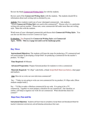 Commercial hand out | PDF