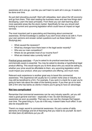 Commercial Awareness | PDF