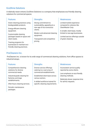 Commercial Cleaning Business Plan Example Template | PDF