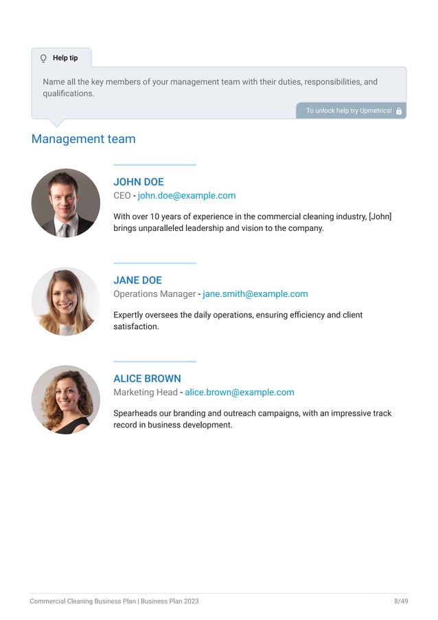 Commercial Cleaning Business Plan Example Template | PDF