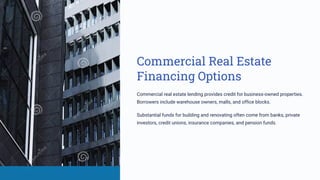 Commercial Real Estate Financing Options | PDF