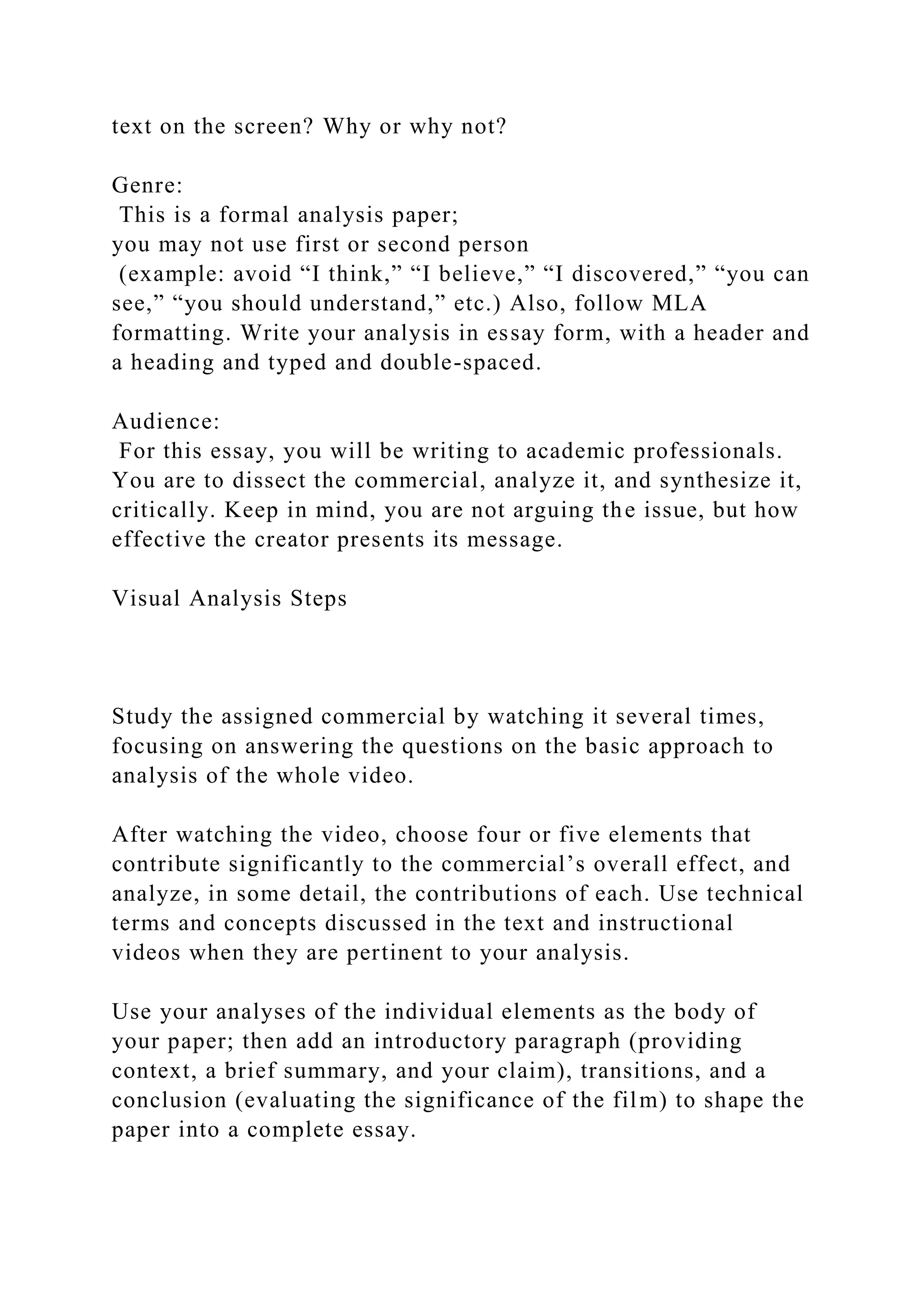 Commercial Analysis AssignmentOverview 98.1 of American hous.docx