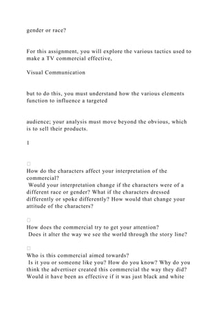Commercial Analysis AssignmentOverview 98.1 of American hous.docx