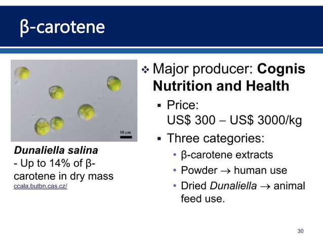 Commercial applications of microalgae | PPTX | Chemistry | Science