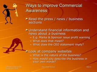 Commercial Awareness | PPT