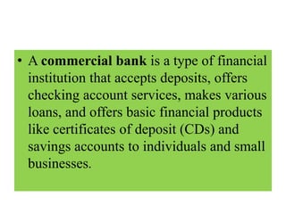 COMMERCIAL BANK | PPT