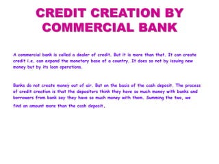 Commercial bank and credit | PPTX