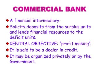 Commercial bank and credit | PPTX