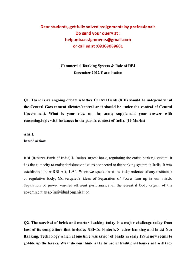 Commercial Banking System & Role of RBI.docx