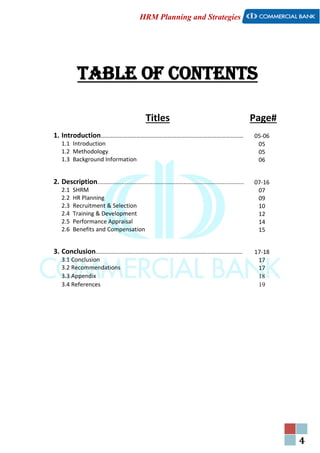Commercial Bank of Ceylon PLC(HR Planning and Strategies Report) | PDF