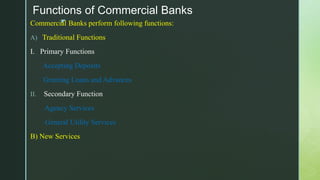 Functions of Commercial Banks | PPTX