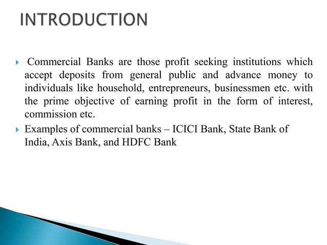 Commercial banks in india | PPTX | Business Banking & Finance | Business