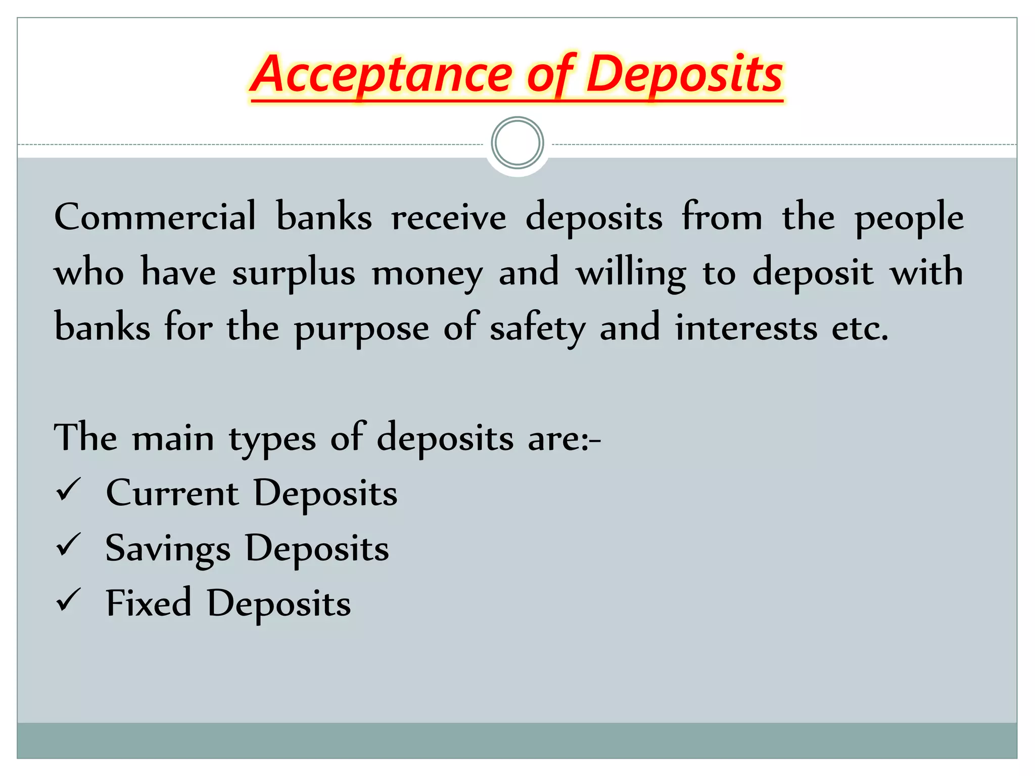 Commercial banks & its functions | PPTX