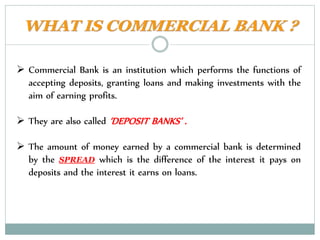 Commercial banks & its functions | PPTX