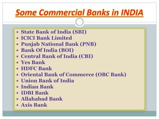 Commercial banks & its functions | PPTX