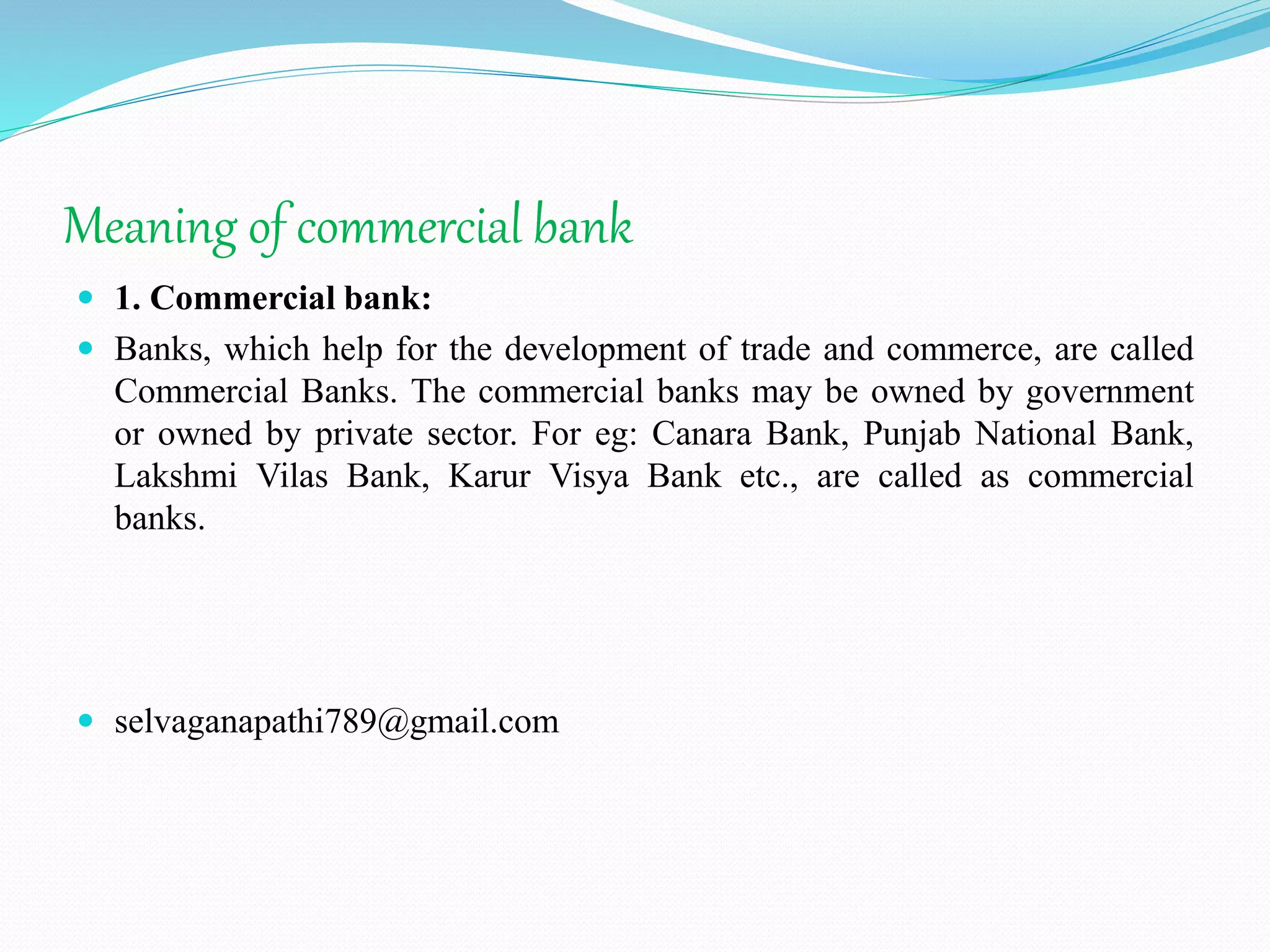 Commercial Banks In INDIA | PPT