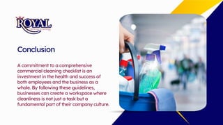 Commercial Cleaning Checklist for a Healthier Workplace | PPT