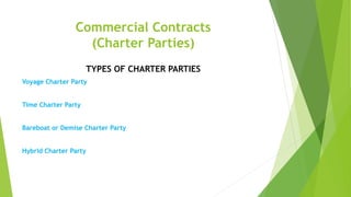 Legal ,Commercial , Shipping contracts, Hague rules | PPTX