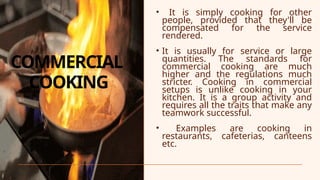 commercial cooking lesson PowerPoint presentation | PPTX