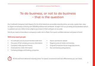 The Creditsafe Commercial Credit Managment Suite | PDF