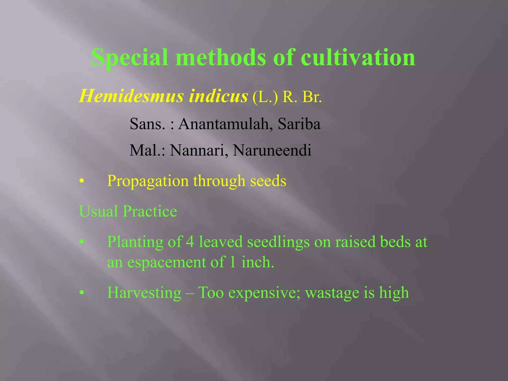 Commercial cultivation, scientific harvesting and preservation of ...