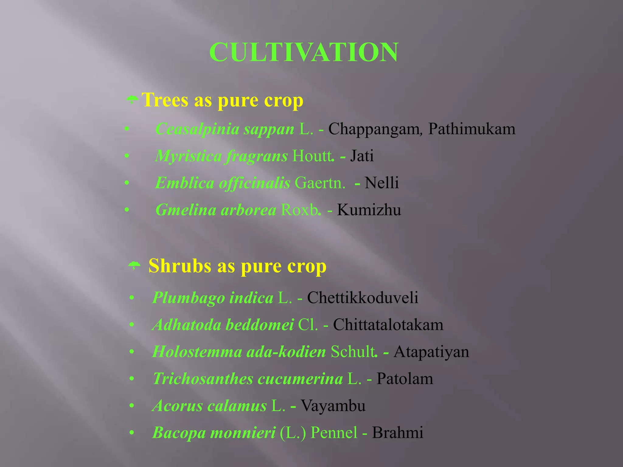 Commercial cultivation, scientific harvesting and preservation of ...