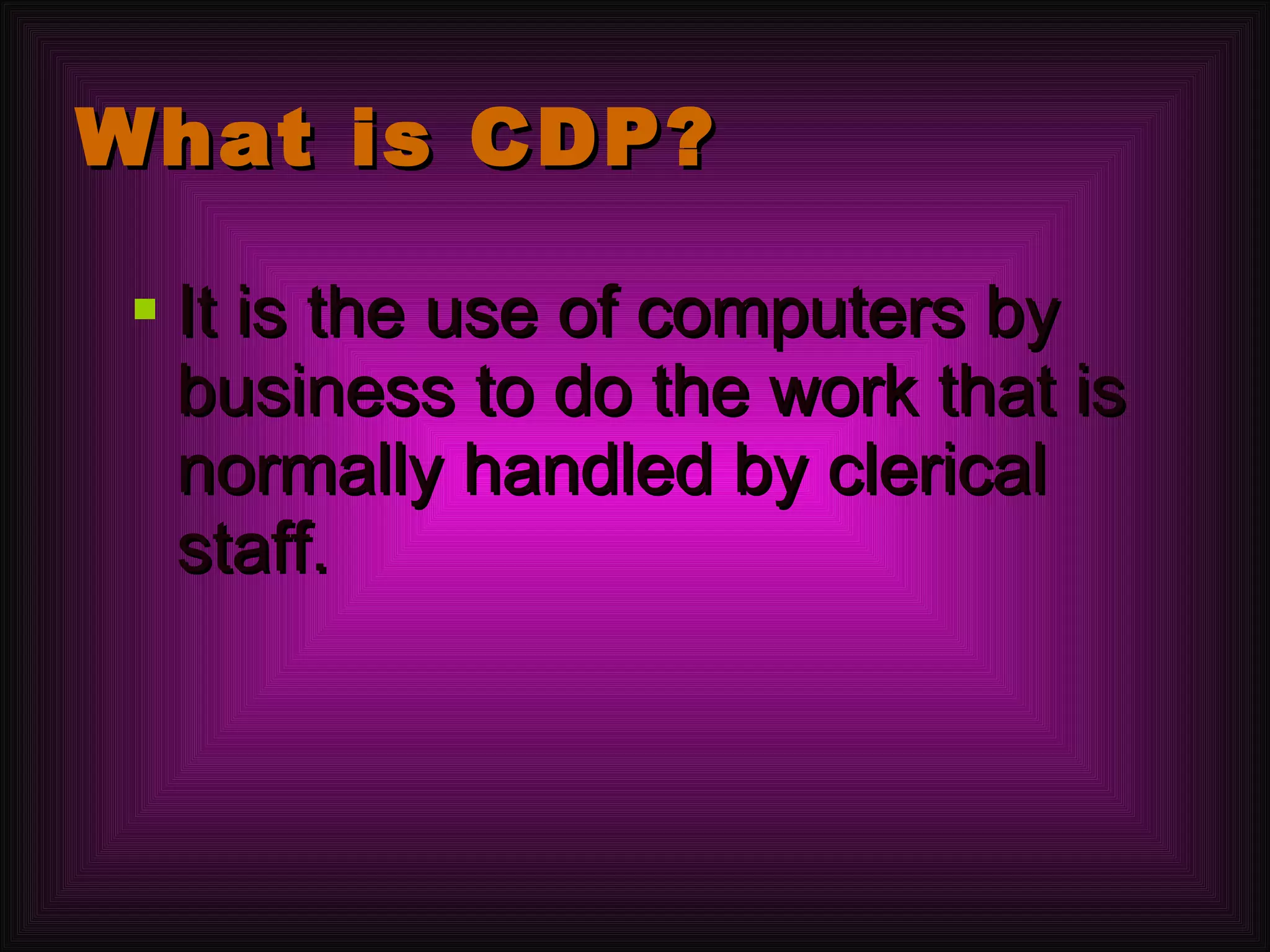 Commercial Data Processing Intro | PPT