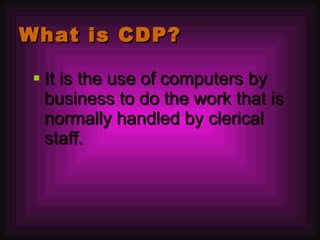 Commercial Data Processing Intro | PPT