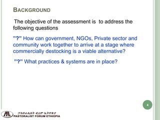 Commercial destocking in Pastoral community of Borena | PPTX