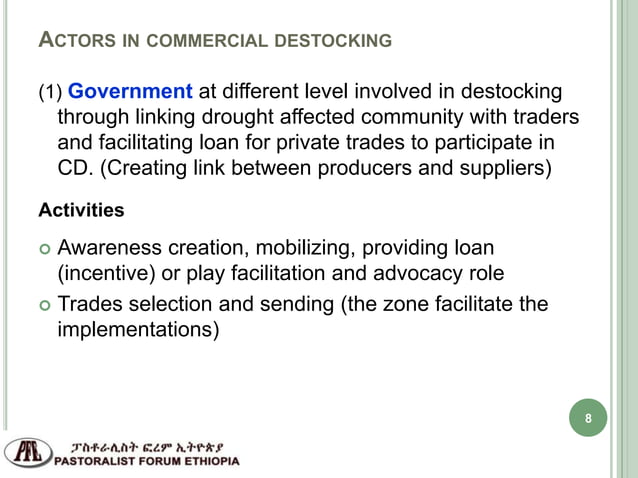 Commercial destocking pastoralist areas of Borena | PPT