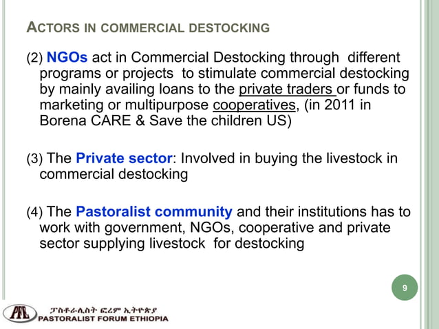 Commercial destocking pastoralist areas of Borena | PPT