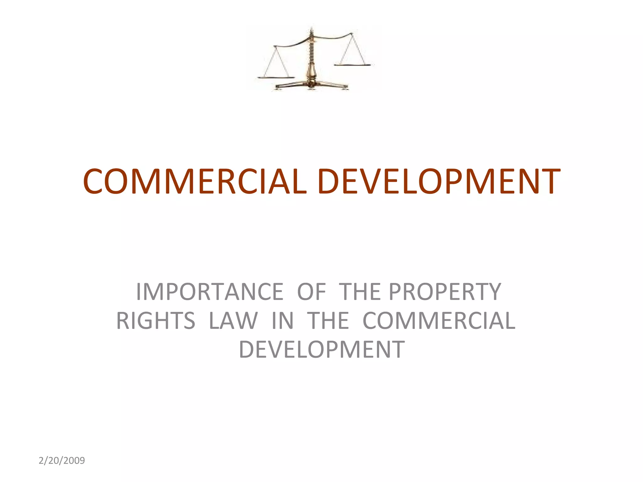 Commercial Development | PPT | Business | Business and Finance