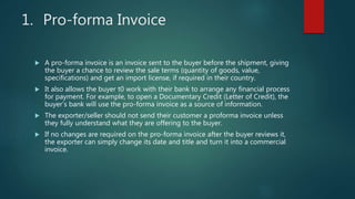 Commercial documents for export or import | PPTX