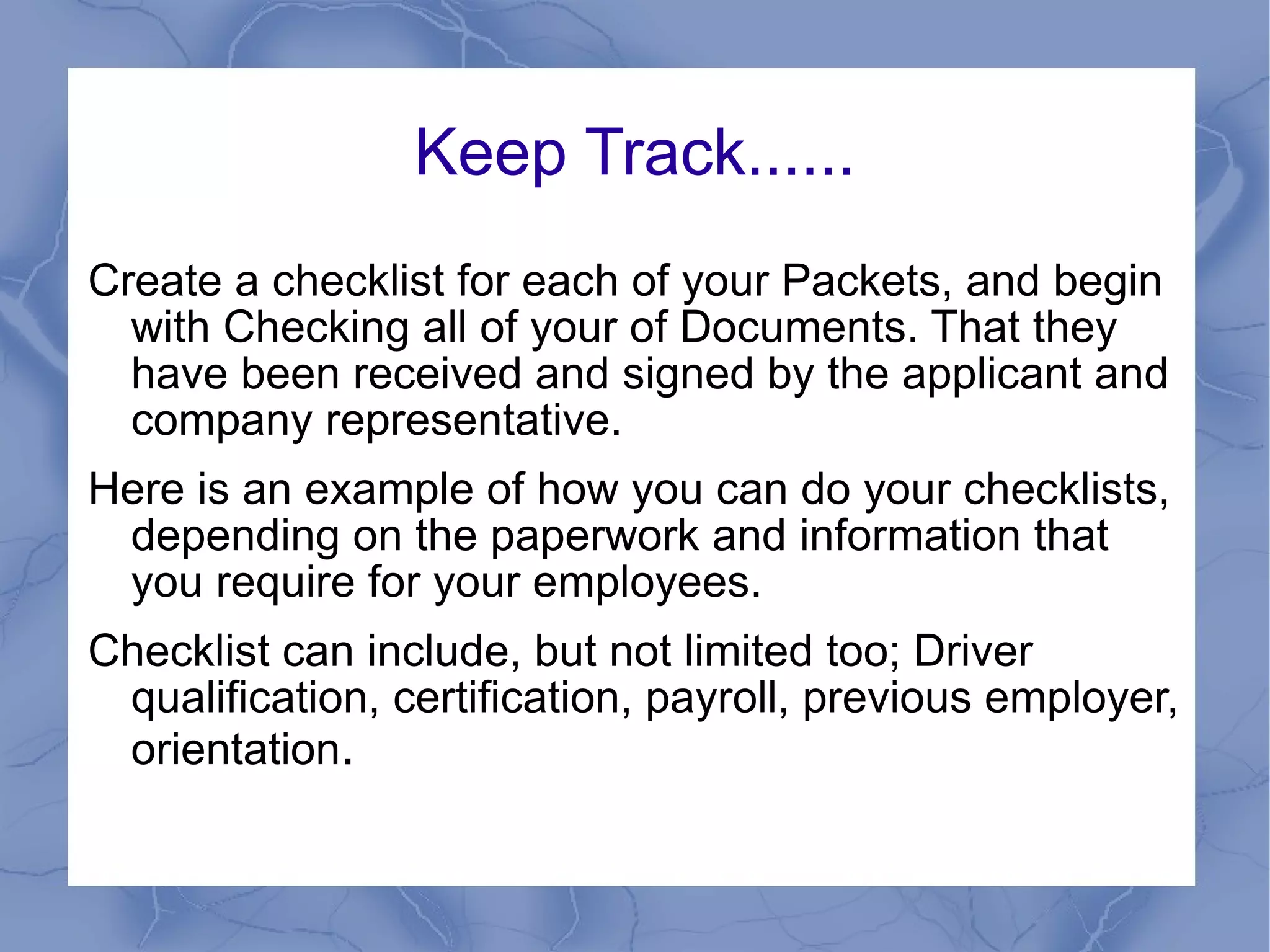 Commercial driver orientation | PPT