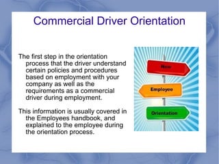 Commercial driver orientation | PPT