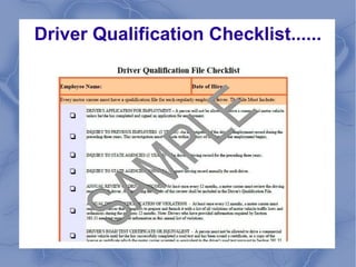 Commercial driver orientation | PPT