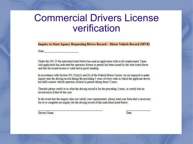 Commercial driver orientation | PPT | Careers