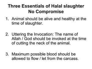 Commercial halal slaughter –science and religion by hamid ahmad | PPT