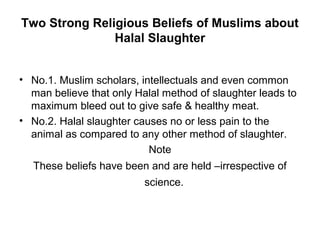 Commercial halal slaughter –science and religion by hamid ahmad | PPT