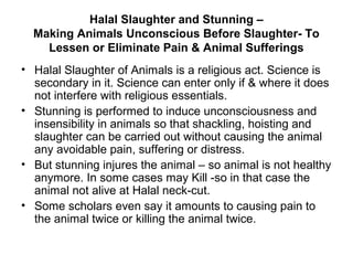 Commercial halal slaughter –science and religion by hamid ahmad | PPT