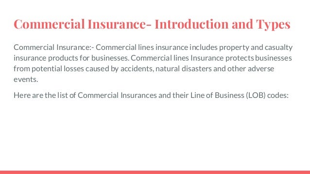 Commercial Insurance - Introduction and Types.pptx