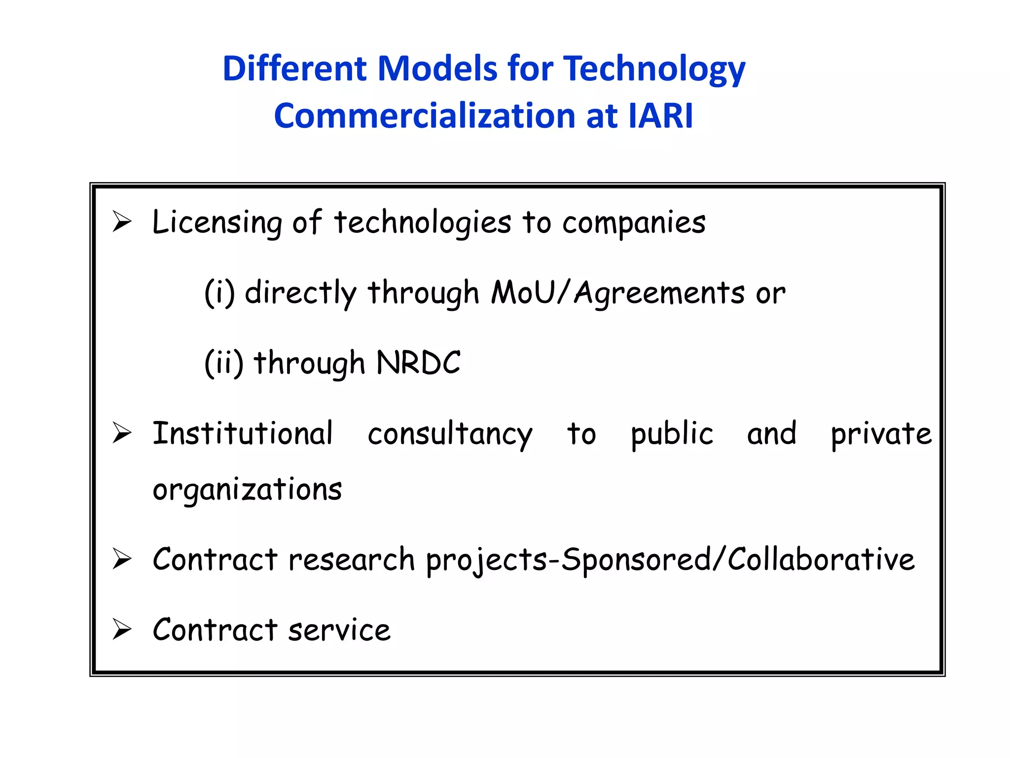Commercialisation of technologies | PPT