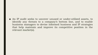 Commercialization of Intellectual Property Rights and its key business ...