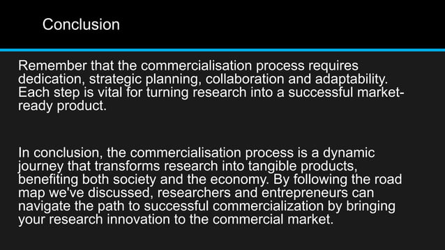 Commercialisation Process-A Road Map to Commercialisation Research.pptx