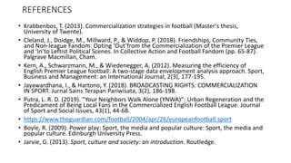 Commercialization of Football | PPTX
