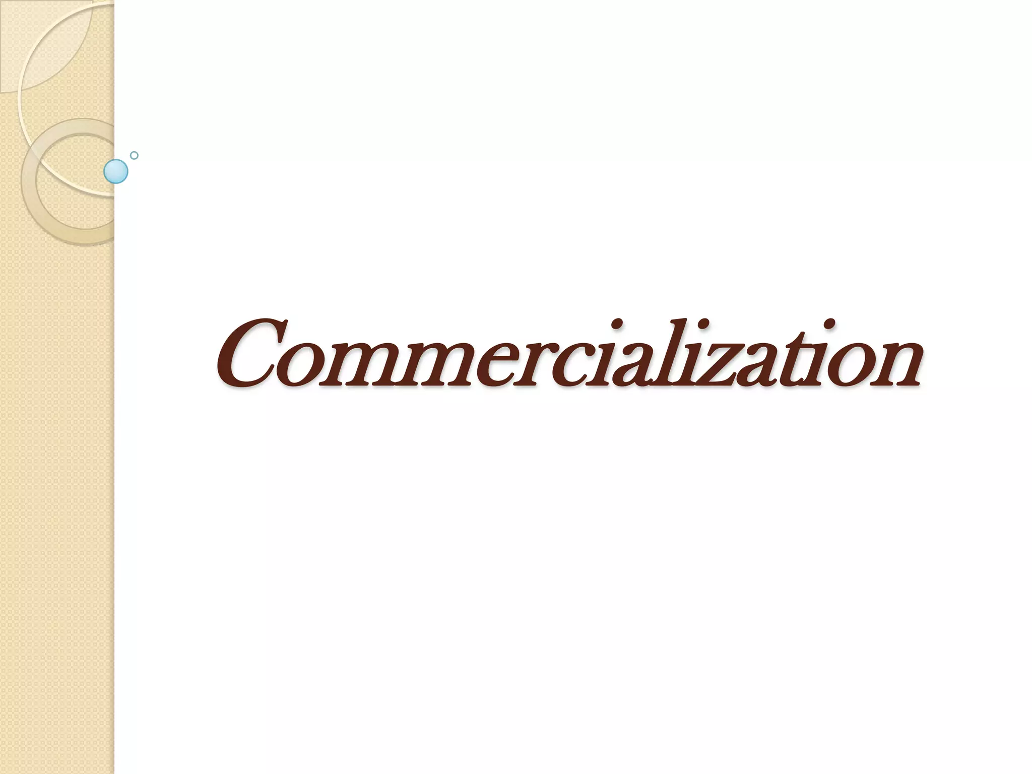Commercialization of health care good or bad | PPTX