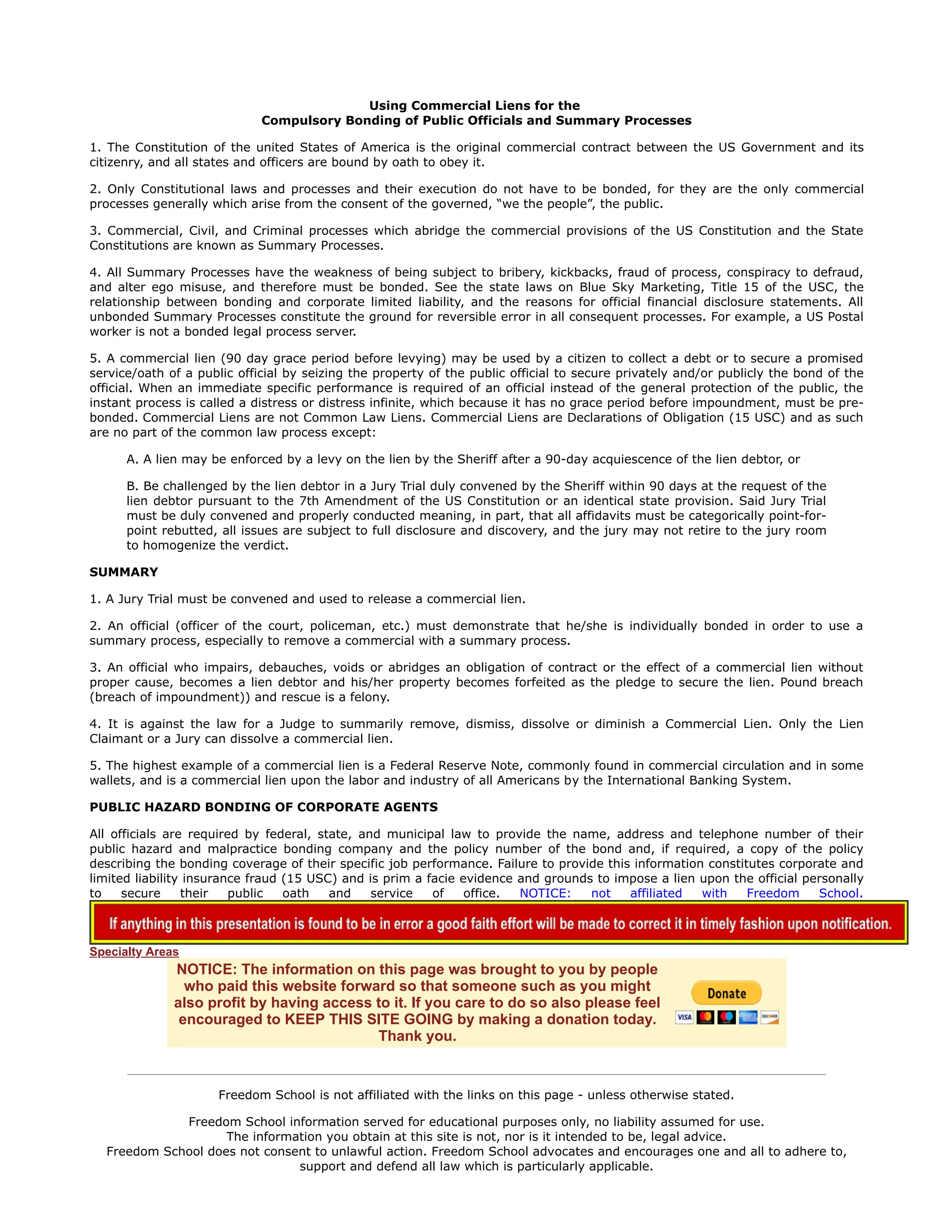 Commercial Liens for the Compulsory Bonding of Public Officials.pdf | Free Download