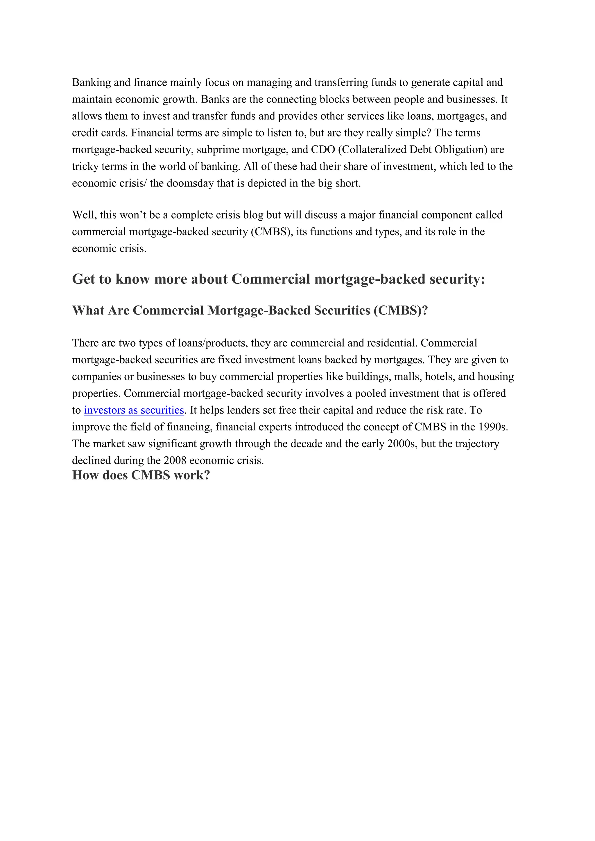 Commercial mortgage-backed security: Revealing Pros & Cons | Mr ...